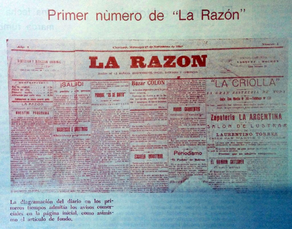 El matutino La Razón y su 114 aniversario de existencia gráfica